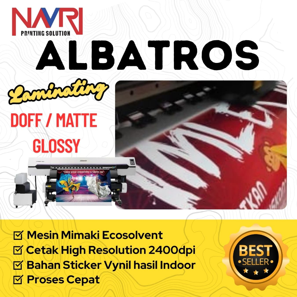 Jual Cetak / Print Albatros + Laminating Meteran | Shopee Indonesia