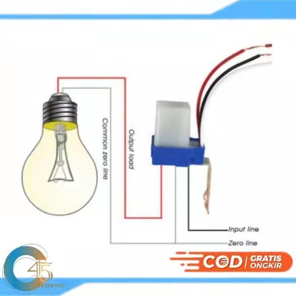Jual Sensor Saklar Cahaya Otomatis Photo Cell Siang dan Malam AS-10 AC ...