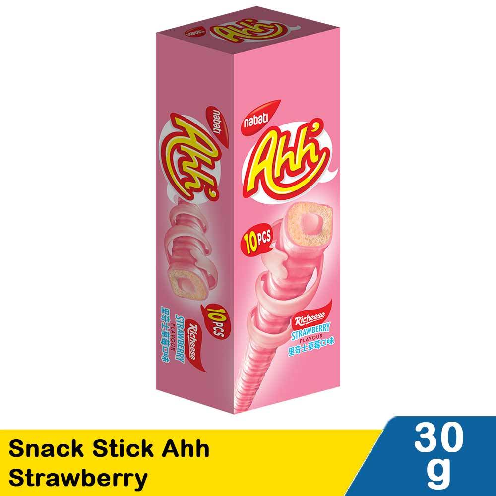 Jual nabati richeese snack stick ahh strawberry 30g | Shopee Indonesia