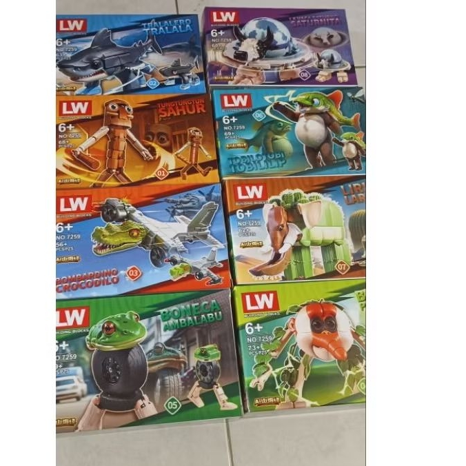 Jual mainan Anomali Lego brick viral tung tung sahur/tralalero tralala ...