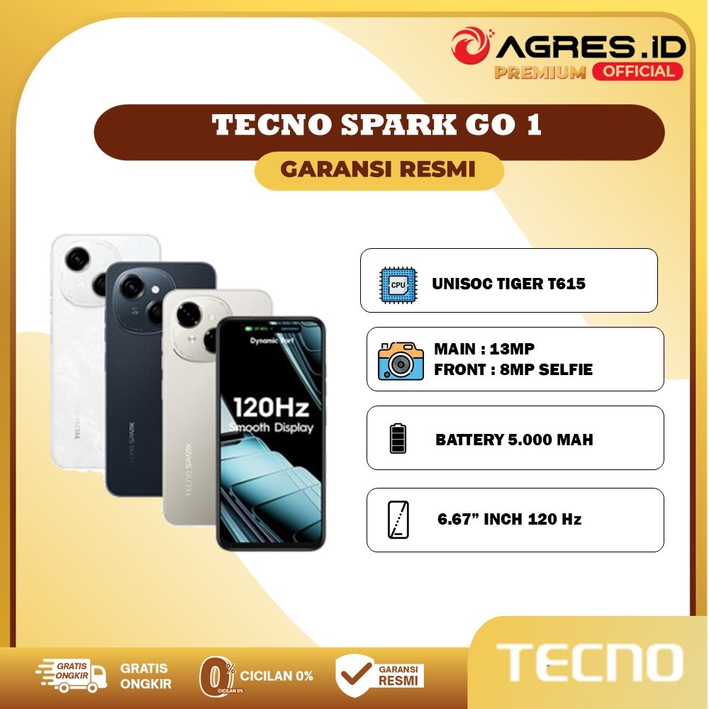 Jual Tecno Spark GO 1 3GB/64GB I 4GB/64GB I 4GB/128GB Garansi Resmi Tecno Indonesia | Shopee ...