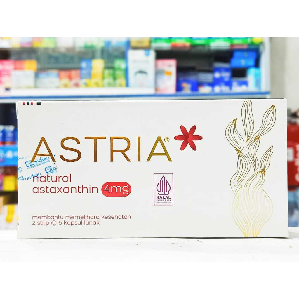Jual ASTRIA NATURAL ASTAXANTHIN 4MG 𝟏 𝐊𝐎𝐓𝐀𝐊 𝐈𝐒𝐈 𝟏𝟐 𝐊𝐀𝐏𝐒𝐔𝐋 𝐋𝐔𝐍𝐀𝐊 ...