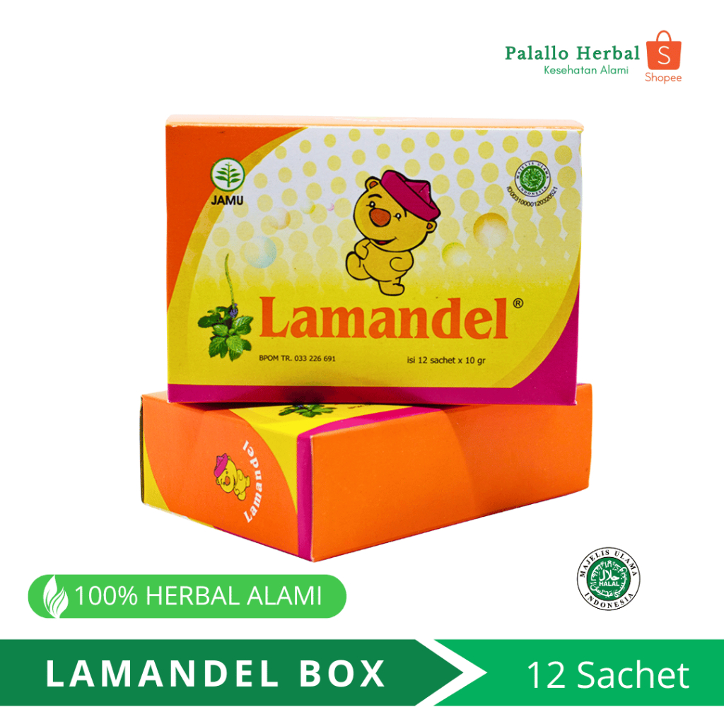 Jual Lamandel BOX Kemasan Kotak isi 12 Sachet Obat Amandel Anak dan ...