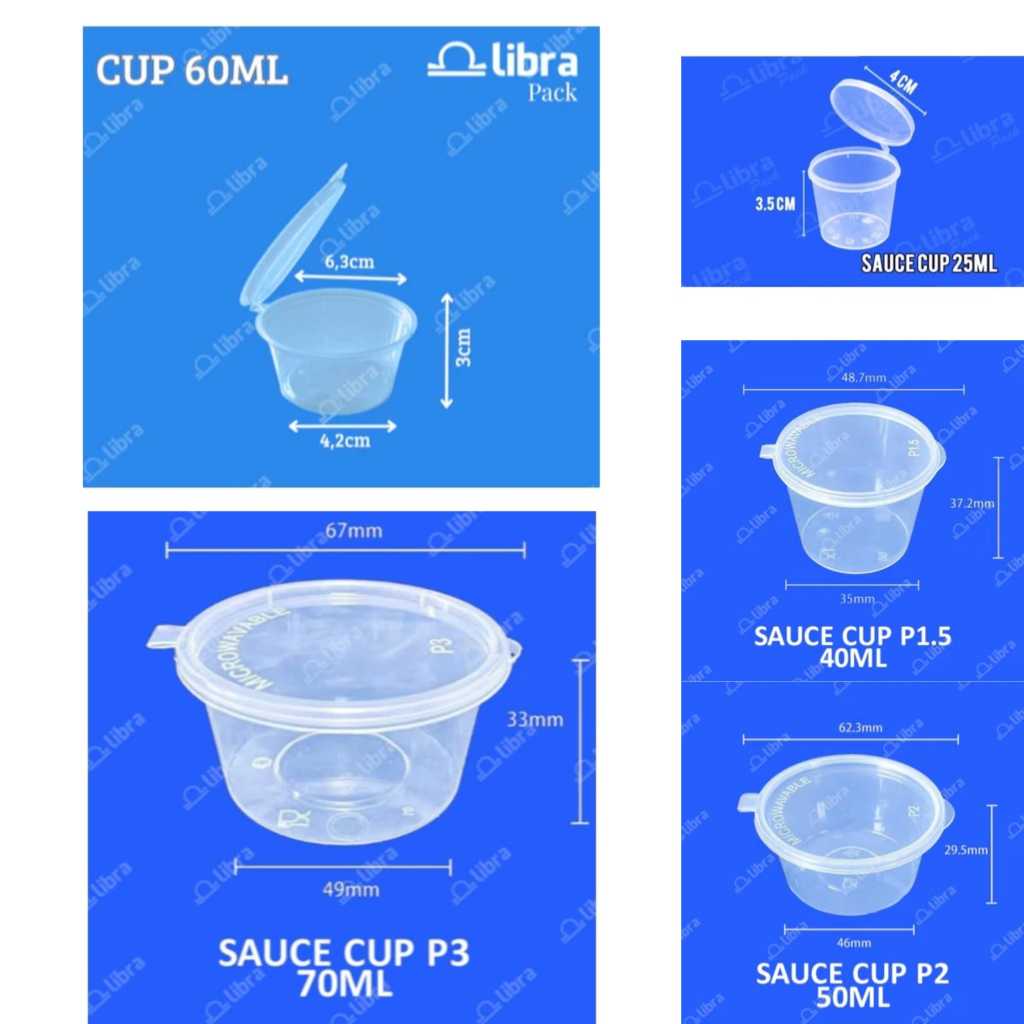 Jual THINWALL CUP PLASTIK 25ML 35ML40ML 50ML 60ML 70ML 100ML 150ML ...