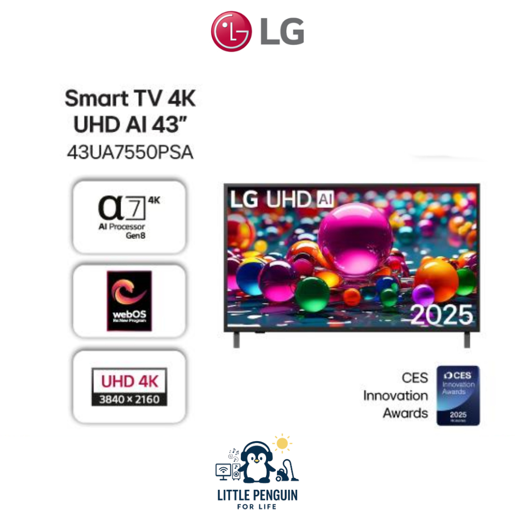 Jual LG 43UA7550PSA Smart TV 4K 43 inci UHD AI UA75 2025 - HDR10 Pro ...