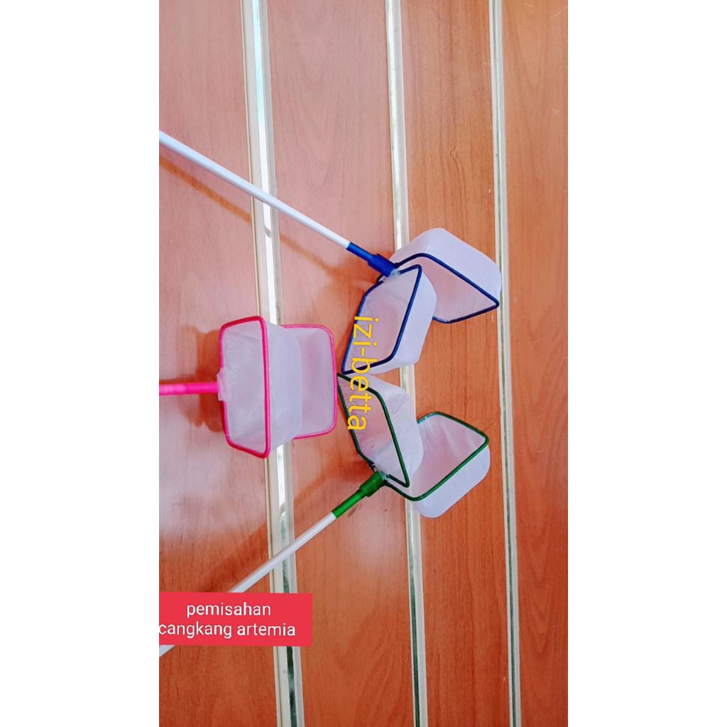 Jual serokan pemisah cangkang. doubel set artemia ukuran 7cm gagang ...