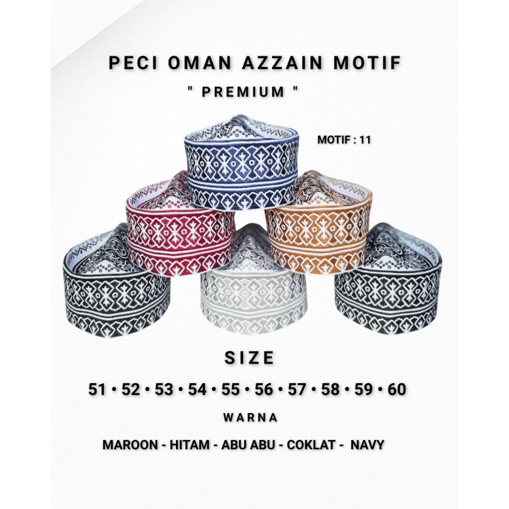 Jual (COD MOTIF TERBARU) PECI OMAN AZ ZAIN MOTIF 11 / PECI BANGLADES AZ ...