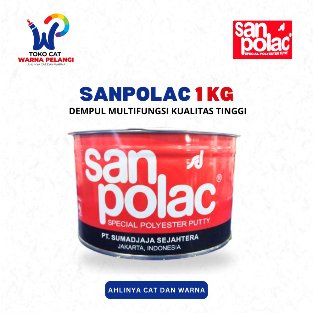 Jual Dempul SANPOLAC 1 KG + Obat Pengeras | San Polac Dempul ...