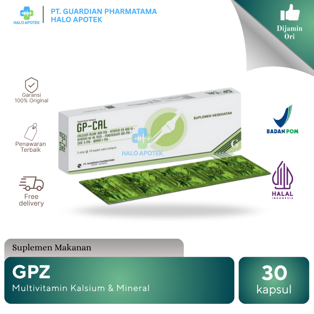 Jual GP-CAL | Suplemen Kalsium | Membantu Memenuhi Asupan Kalsium Ibu ...