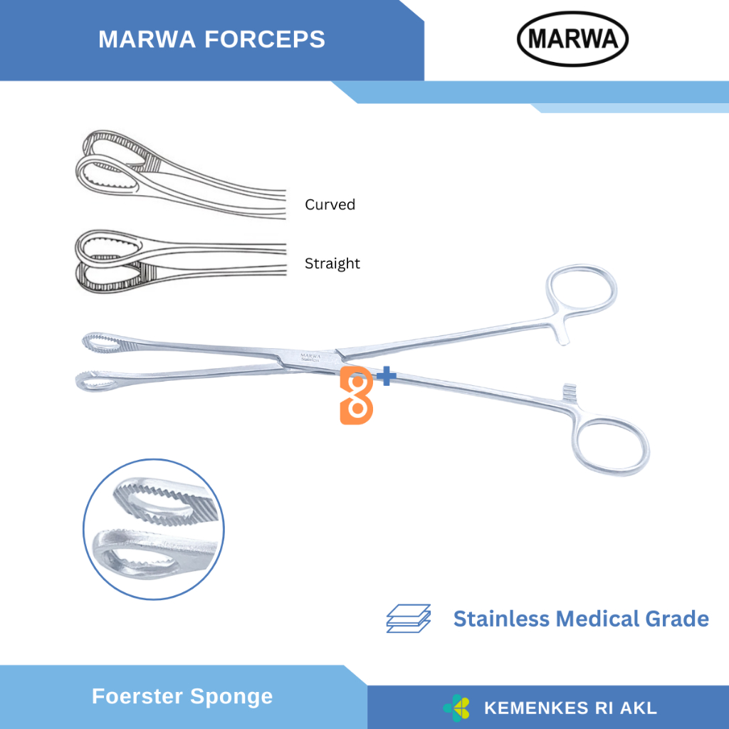 Jual Foerster Sponge Holding Forceps / Klem Kasa Forcep Forsep forsep ...