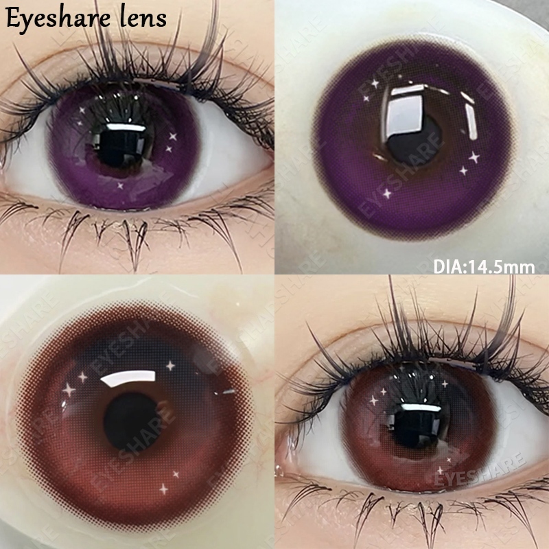 Jual PARIS 1Pasang Softlens Ungu Merah Mata besar yang cerah Lensa ...