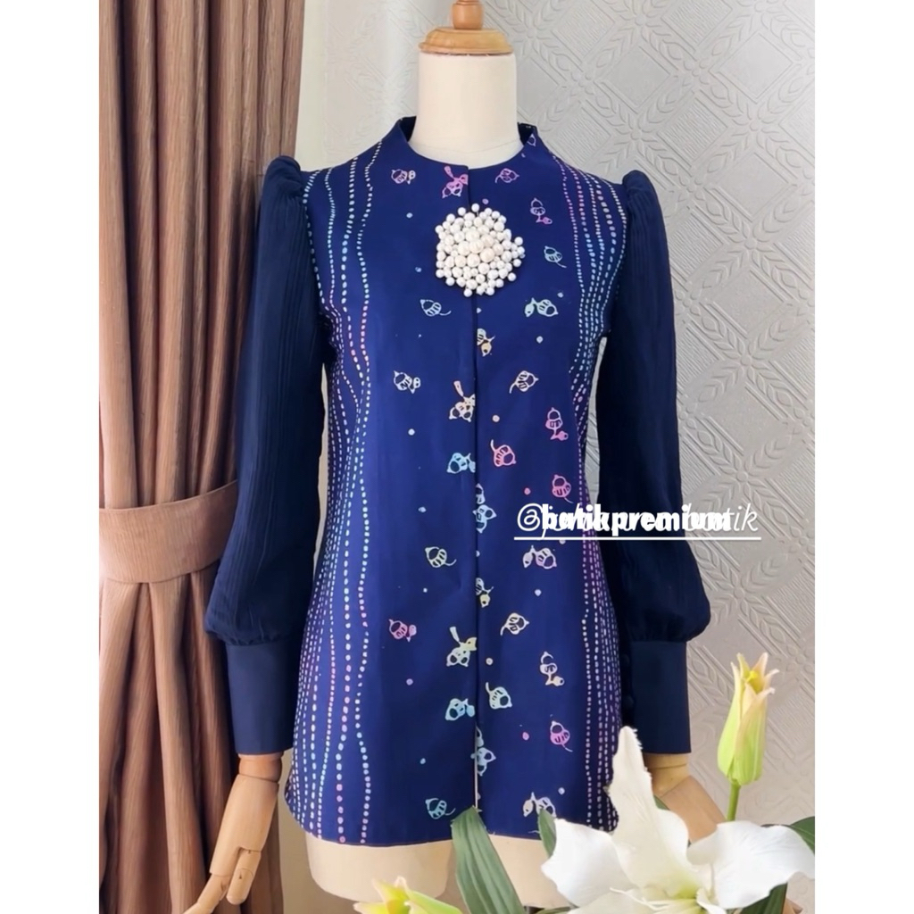 Jual ATASAN BLOUSE WANITA BATIK KATUN | Shopee Indonesia