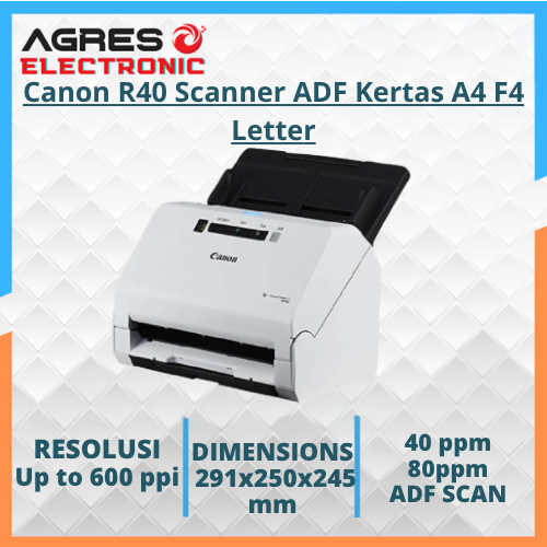 Jual CANON IMAGEFORMULA R40 SCANNER 40ppm A4 F4 Legal SCANNER DOKUMEN ...