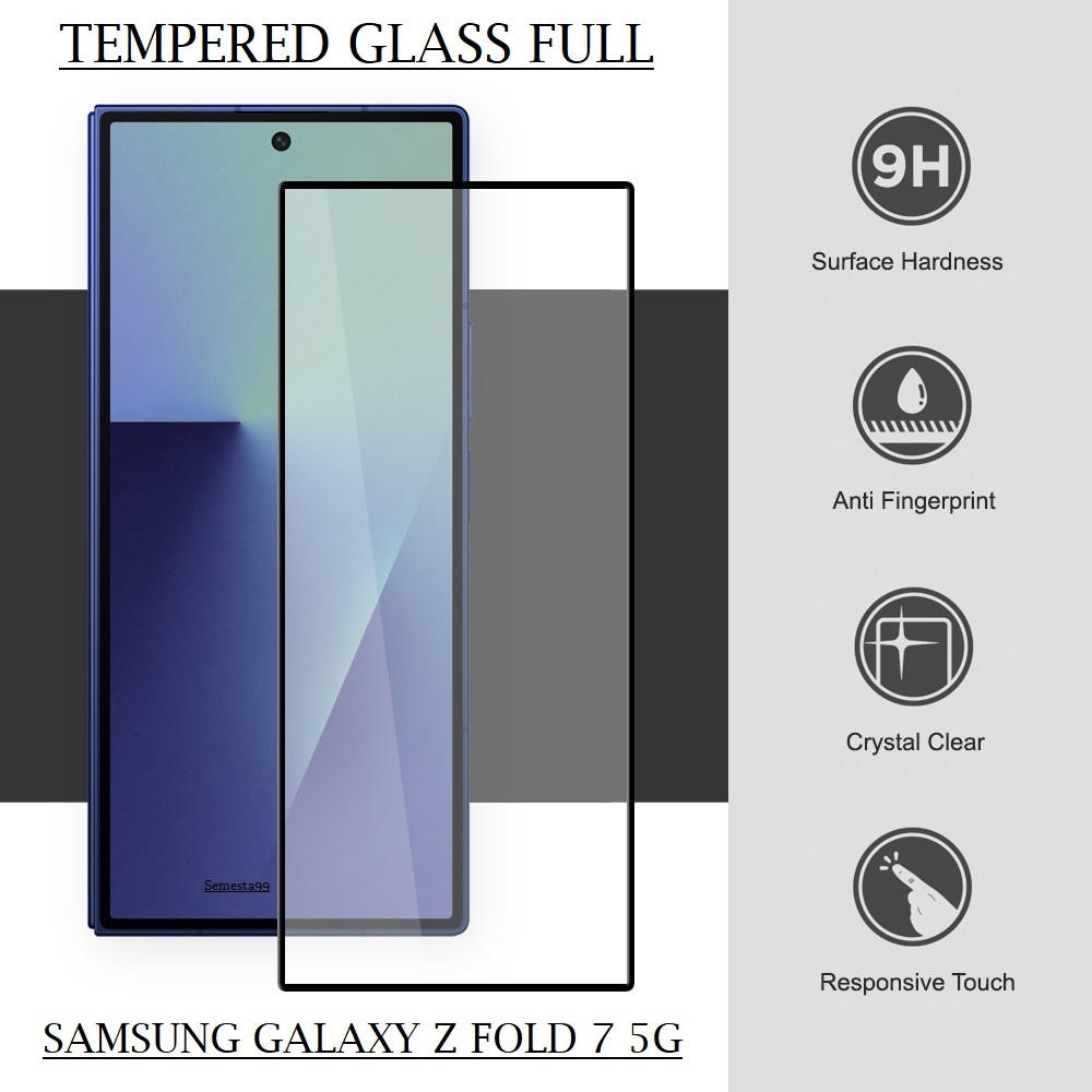 Jual Tempered Glass CLEAR FULL COVERAGE Samsung Z FOLD 7 /FOLD 6 /FOLD ...