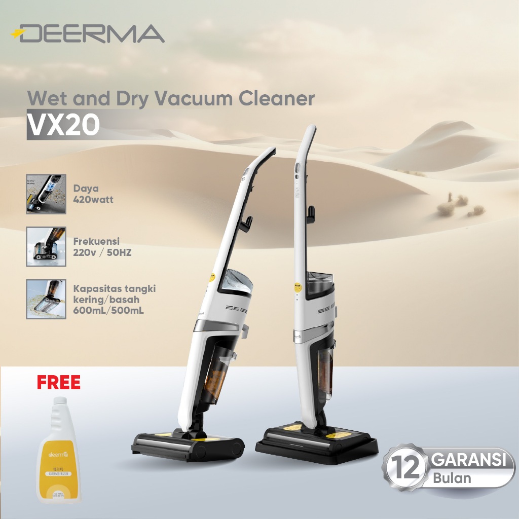 Jual Deerma VX20 Wet Dry Smart Vacuum Cleaner dual Shaft Penyedot Debu Basah | Shopee Indonesia