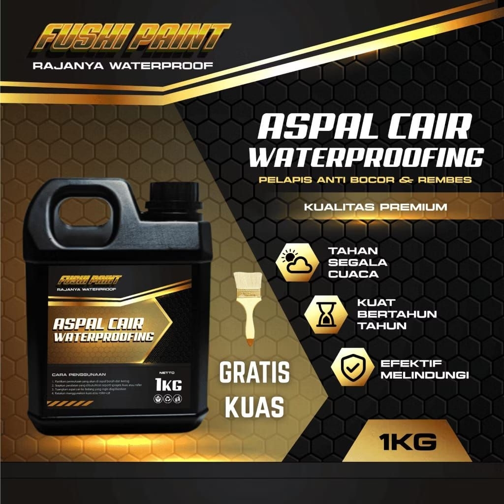 Jual Aspal Cair Fushi 1kg - Anti Bocor Dan Anti Rembes - Waterproofing ...