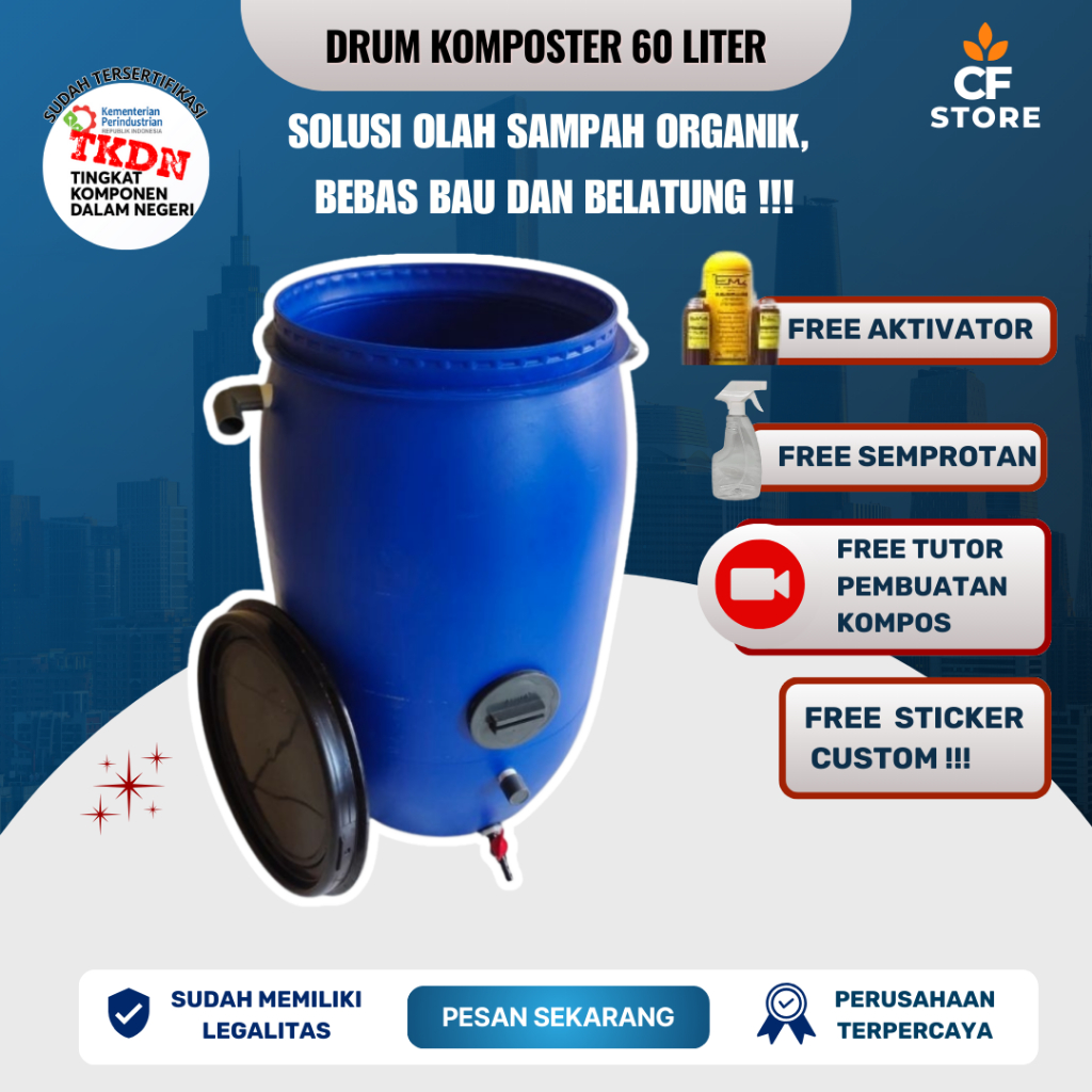 Jual Tong sampah kompos 60 Liter Organik | Shopee Indonesia