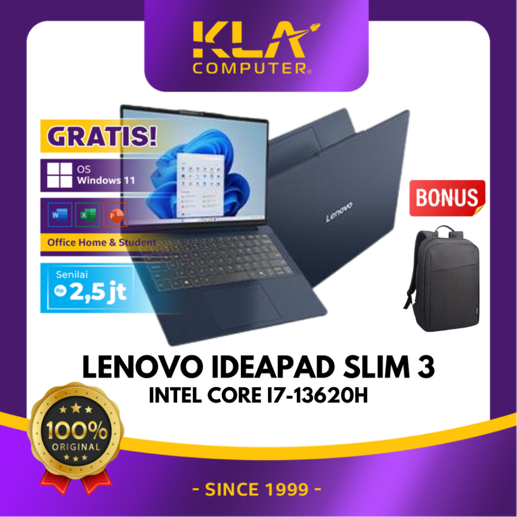 Jual Lenovo Ideapad Slim 3 14IRH10 Intel Core i7-13620H 16GB SSD 512GB ...