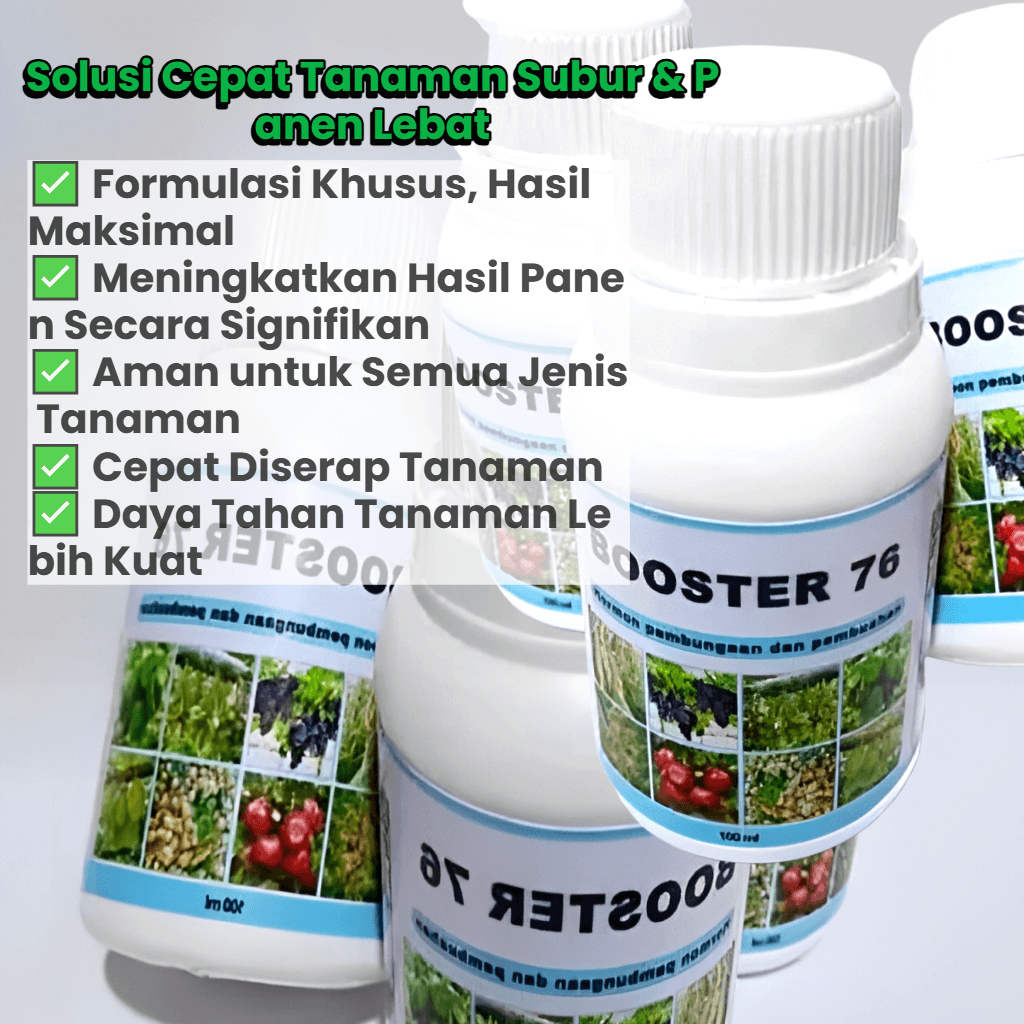 Jual Bibitmu - BOOSTER BUAH BOOSTER 76 / PUPUK PENYUBUR TANAMAN DAN BUAH Hormon Pembungaan dan ...