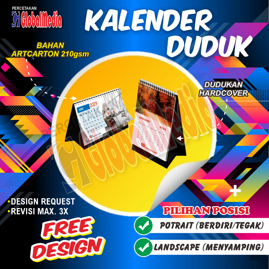 Jual Kalender Duduk/Kalender meja custom | Hardcover Artcarton 210gsm ...