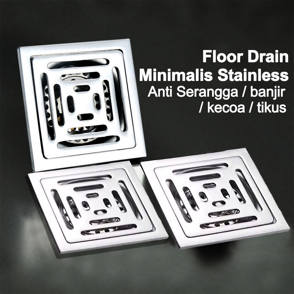 Jual Saringan Got Floor Drain Stainless Kotak Afur Katup Kuningan Lantai Smart Kamar Mandi ...