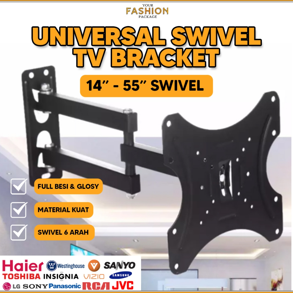 Jual BRACKET SWIVEL TV LCD 14 17 19 20 22 24 27 32 40 43 Inch Universal ...