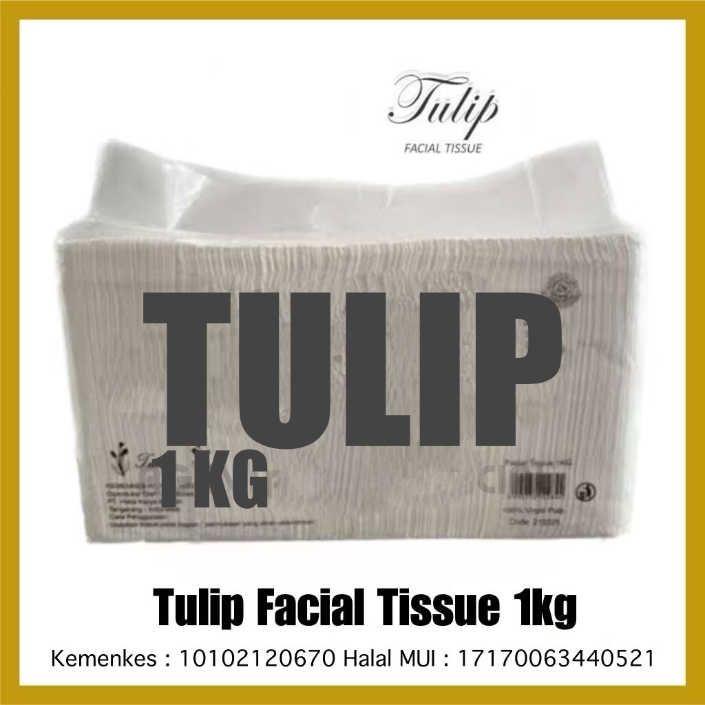Jual TULIP - Facial Tissue Wajah 1000 gr / 1 KG (2 Ply) /Tisu Wajah ...
