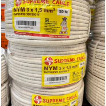 Jual Kabel Listrik Supreme NYM 2x1.5mm (1roll) 50 Meter | Shopee Indonesia