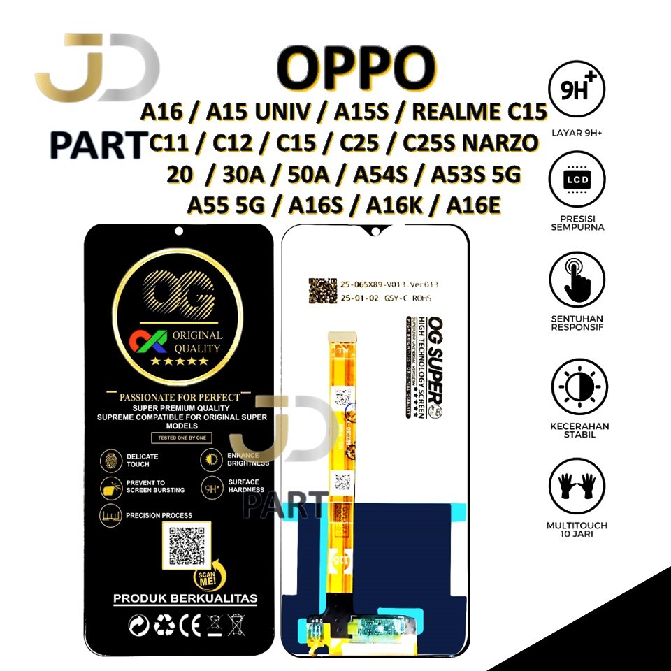 Jual LCD TOUCHSCREEN OPPO A16 / A15 UNIV / A15S / REALME C15/ C11 / C12 / C15 / C25 / C25S NARZO ...