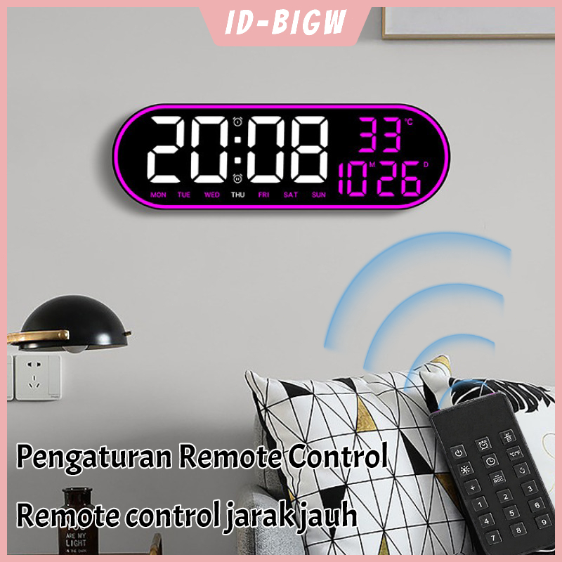 Jual Jam Dinding Digital LED Jam Digital Alarm Dengan Layar LED Besar ...