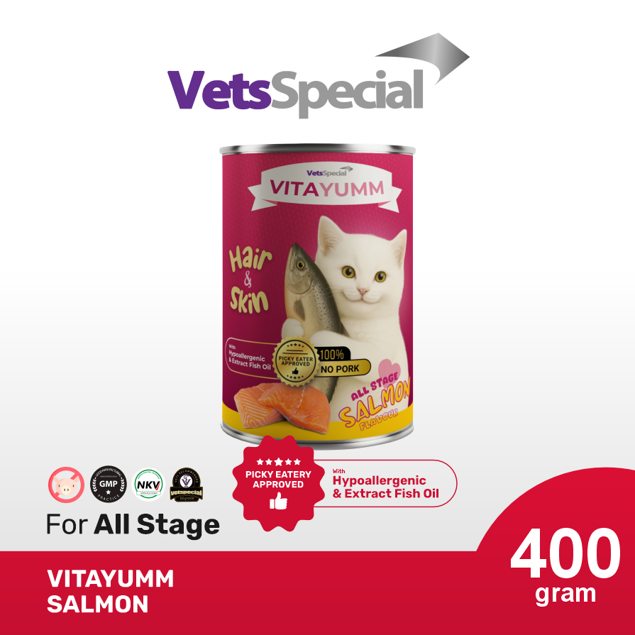 Jual Vitayumm Tuna Salmon Makanan Basah Kucing Hair & Skin All Stage ...