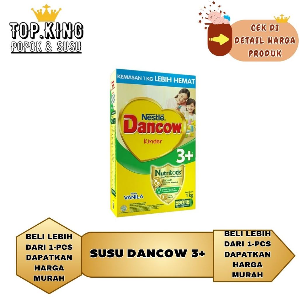 Jual {SUSU MURAH} Nestle Dancow 3+ Usia 3-5 Tahun Rasa Madu, Vanila 1kg ...