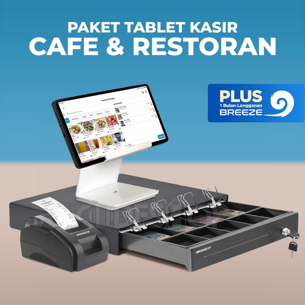 Jual Paket Tablet Kasir Android POS Lengkap UMKM Printer Bluetooth Thermal 58mm Laci Uang ...