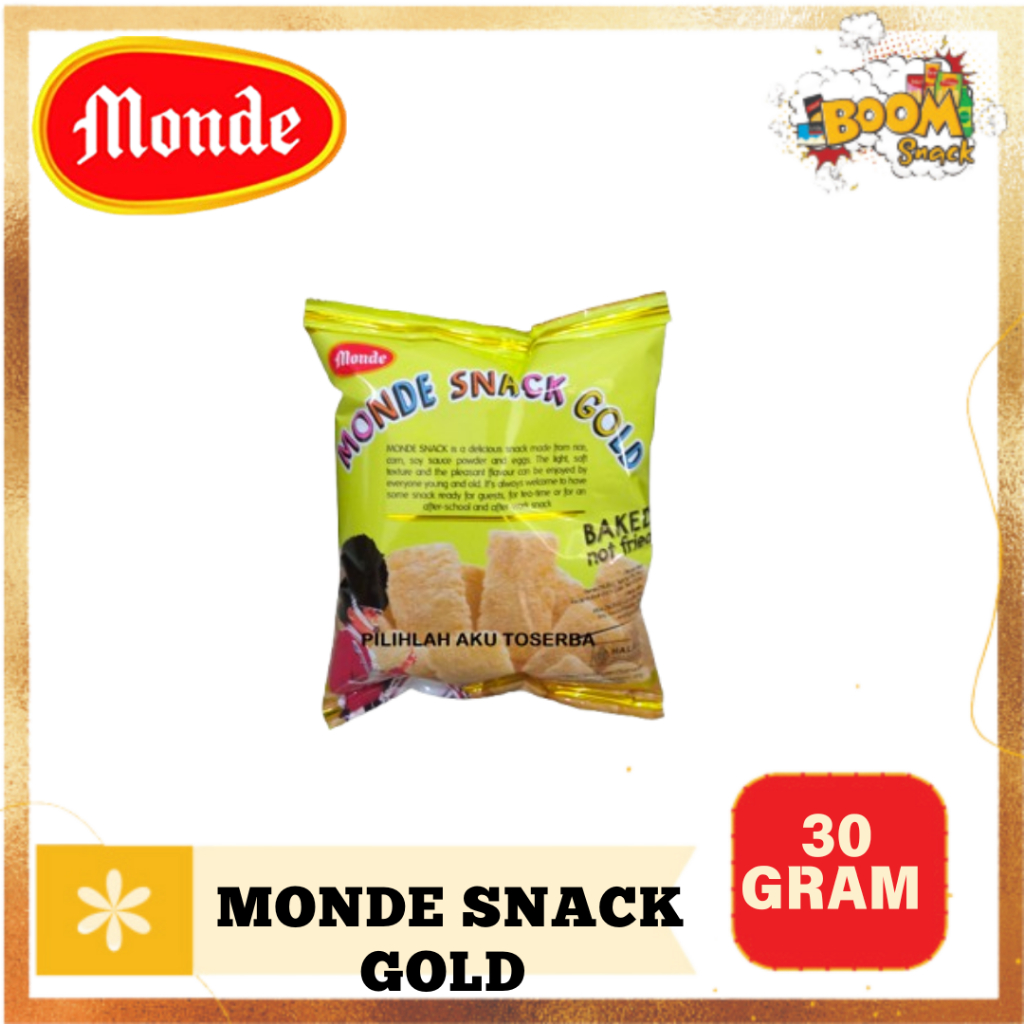 Jual MONDE SNACK GOLD KEMASAN 30 GRAM | Shopee Indonesia