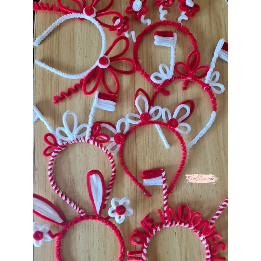 Jual Bando Merah Putih Kemerdekaan Atribut 17 Agustusan kawat bulu ...