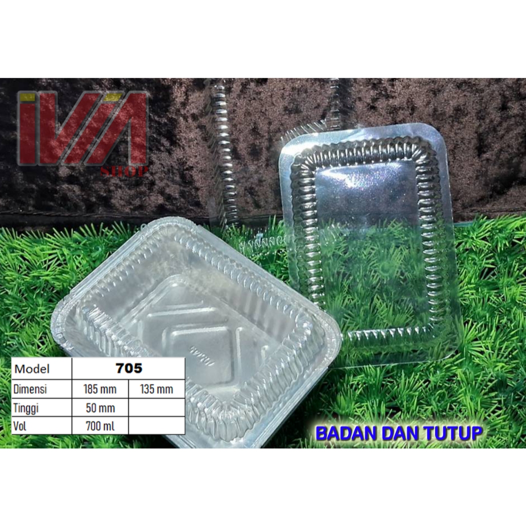 Jual 705 Badan + Tutup PERSEGI MILK BUN Aluminium Alu Foil | Shopee ...