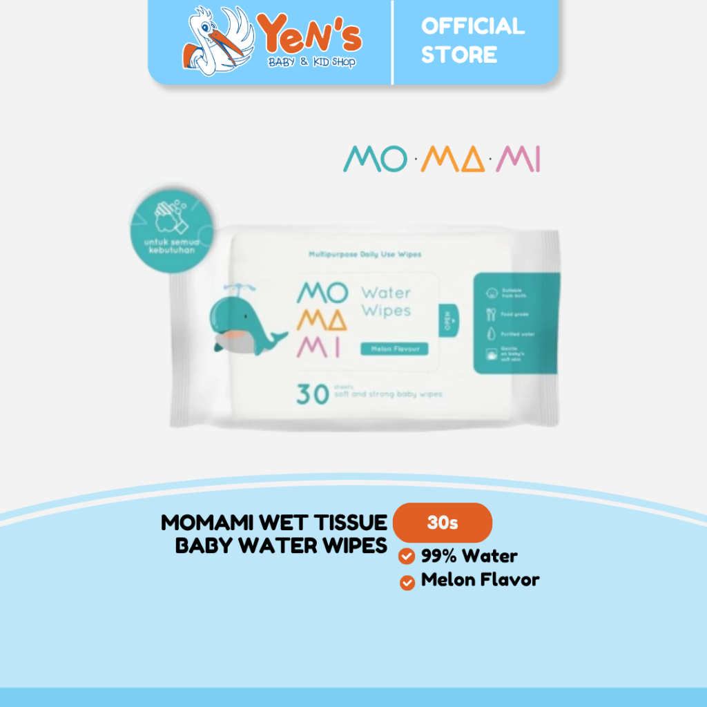 Jual Momami Wet Tissue Baby Water Wipes - Tisu Basah 99% Air Murni ...