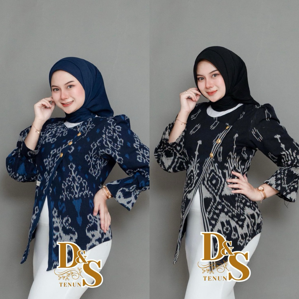Jual (READY STOK) TENUN D&S DELIA TOP ATASAN WANITA BAJU OUTER TENUN ...