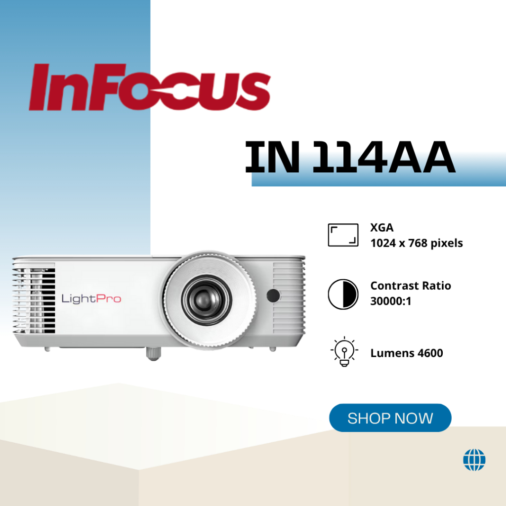 Jual INFOCUS Proyektor IN 114AA XGA 4600 Lumens HDMI VGA Projector ...