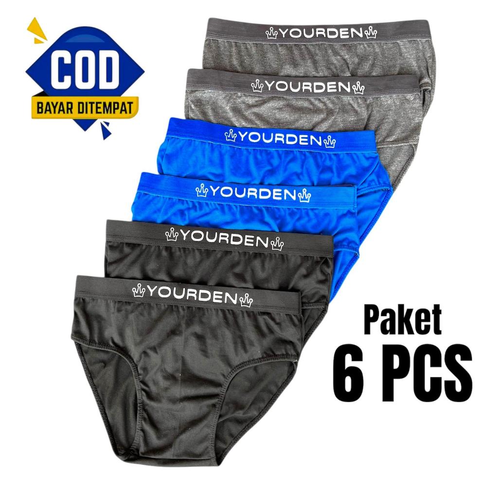Jual 6 pcs CD celana dalam pria dewasa sempak jumbo cowok cd karet ...