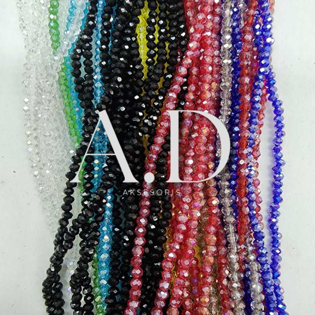 Jual Bahan Craft Manik Kristal Ceko 2mm Crystal Bapao Gepeng PINK PEACH ...