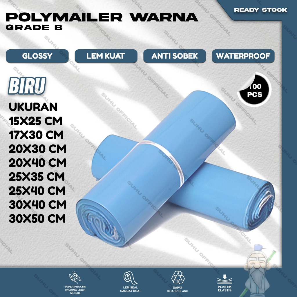 Jual Plastik Packing Baju Kantong POLYMAILER Olshop isi 100 Lembar ...