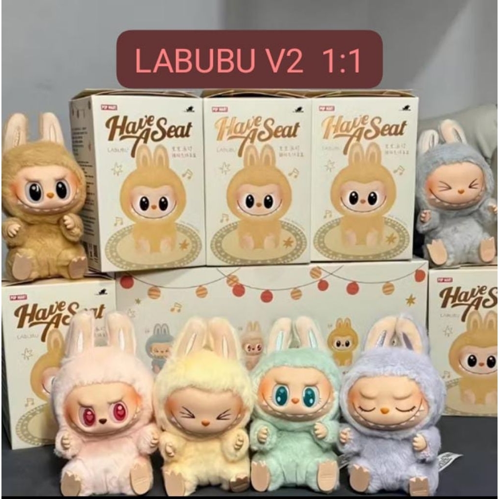 Jual (Ready Stock) BaBa LABUBU V2 HAVE A SEAT Vynil Face Mirror 1:1 ...