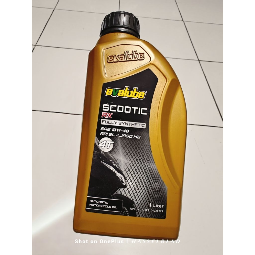 Jual 🆕 Oli motor matic Original EVALUBE Scootic RX 10W-40 1L | Shopee ...