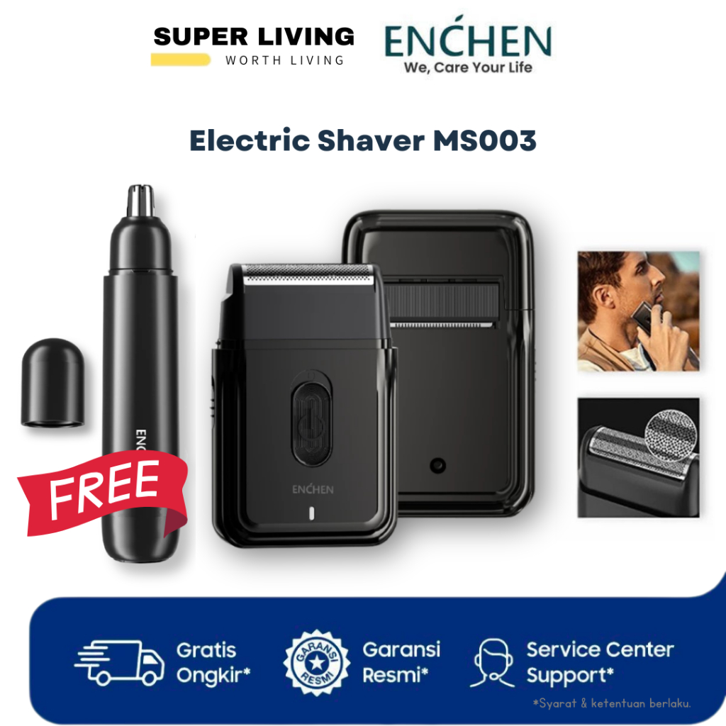 Jual Enchen MS003 Mini Shaver Portable Alat Cukur Kumis dan Jenggot ...