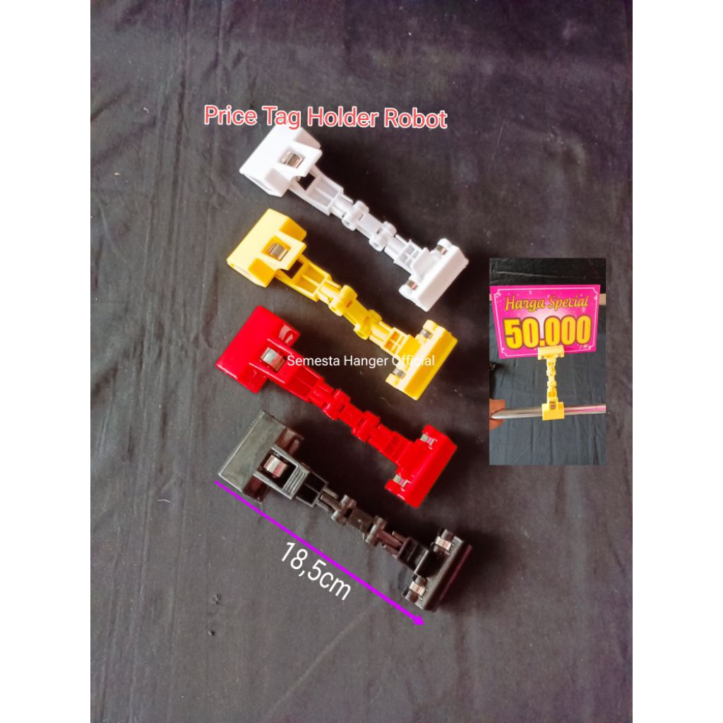 Jual Price Tag Holder Robot/Jepit Kertas Harga ready warna putih, merah ...