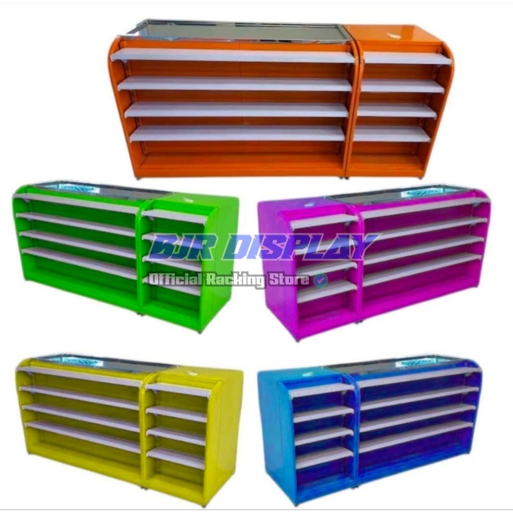 Jual meja kasir toko model lurus full selving murah | Shopee Indonesia