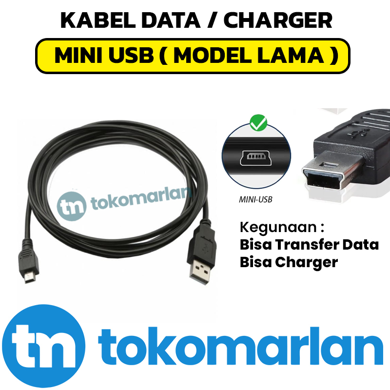 Jual Kabel Mini USB Jadul Bisa Transfer Data dan Charger Kabel Model ...