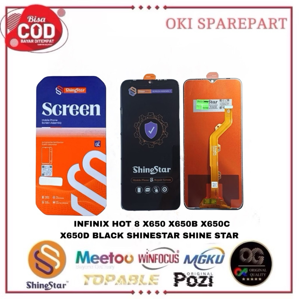Jual LCD TOUCHSCREEN INFINIX HOT 8 X650 X650B X650C X650D BLACK ...