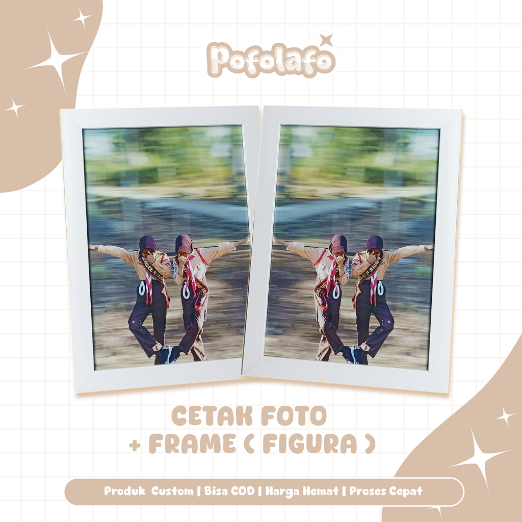 Jual CETAK FOTO + FIGURA CETAK FOTO + FRAME UKURAN A4 | Shopee Indonesia